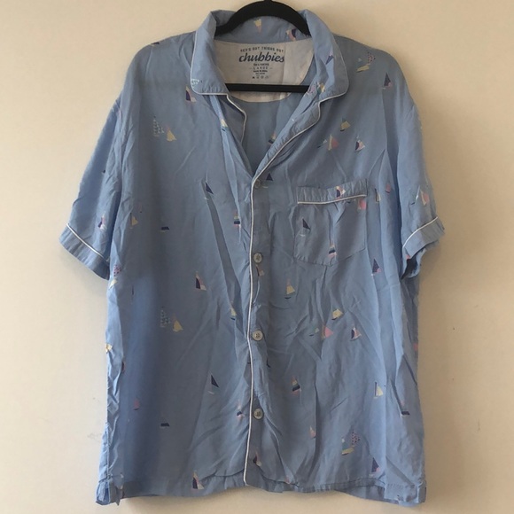 chubbies | Shirts | Chubbies Sailboat Coastal Print Button Down Short ...